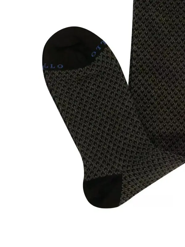 GALLO Micro-patterned Knee-high Socks - Grey