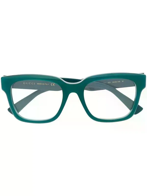 Gucci Square Frame Optical Glasses - Green