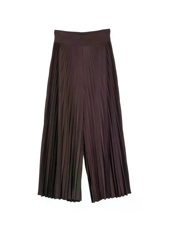 JOSEPH Ella Pleated Cropped Trousers - Brown