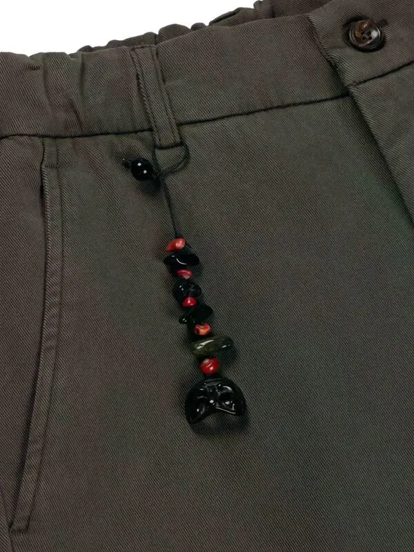 Marco Pescarolo Beaded-detail Elasticated-waist Chinos