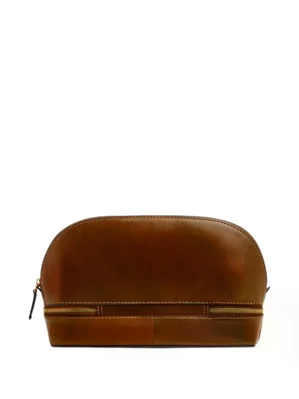 THE BRIDGE Leather Make-up Bag - Brown