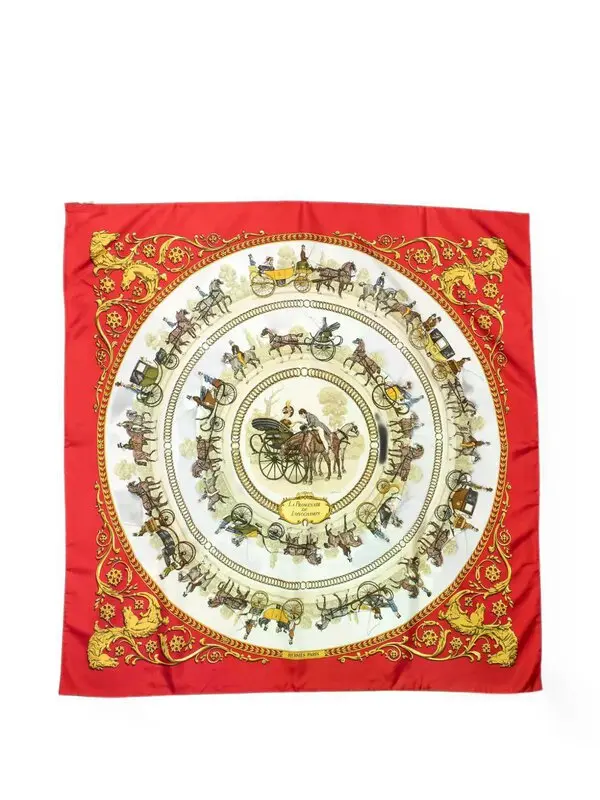 Hermès La Promenade De Longchamps Scarf - Red