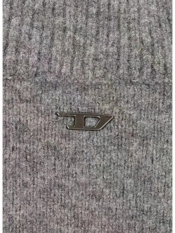DIESEL® Cropped Cardigan In Wrinkled Boiled Knit