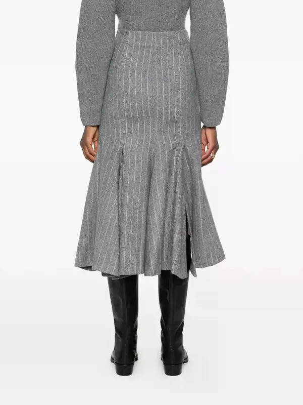 THELATEST Erica Pinstripe-pattern Pleated Skirt