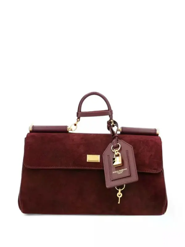 Dolce & Gabbana Medium My Sicily Handbag In Split Calfskin - Red
