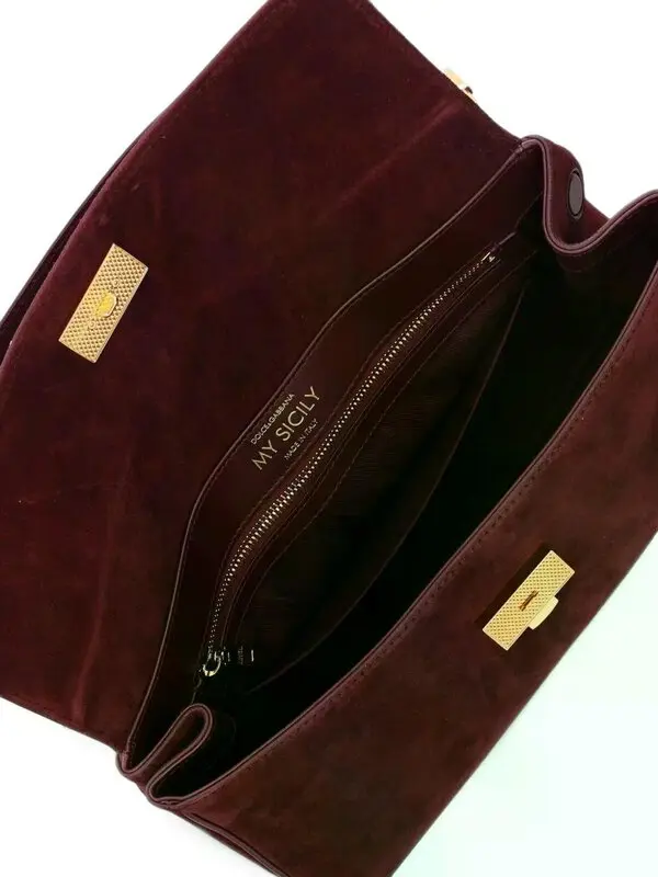 Dolce & Gabbana Medium My Sicily Handbag In Split Calfskin