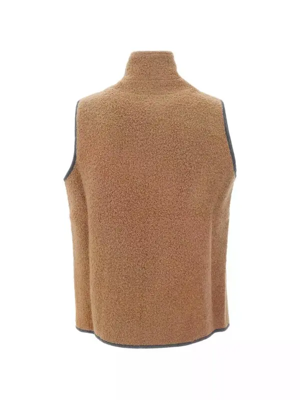 ALPE PIANO Bouclé-texture Gilet