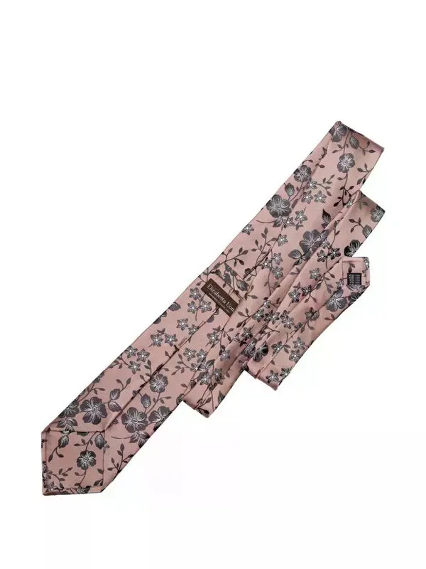 ELIZABETTA Silvio Floral-jacquard Tie