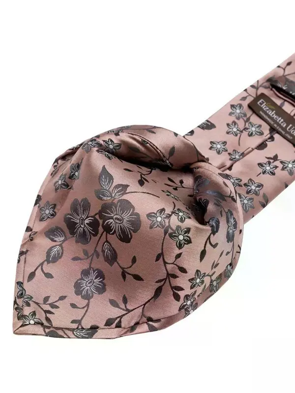 ELIZABETTA Silvio Floral-jacquard Tie