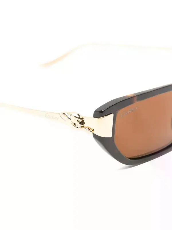Cartier Panthère De Rectangle-frame Sunglasses