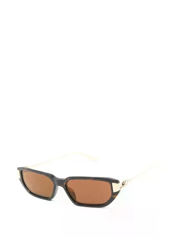 Cartier Panthère De Rectangle-frame Sunglasses - Brown