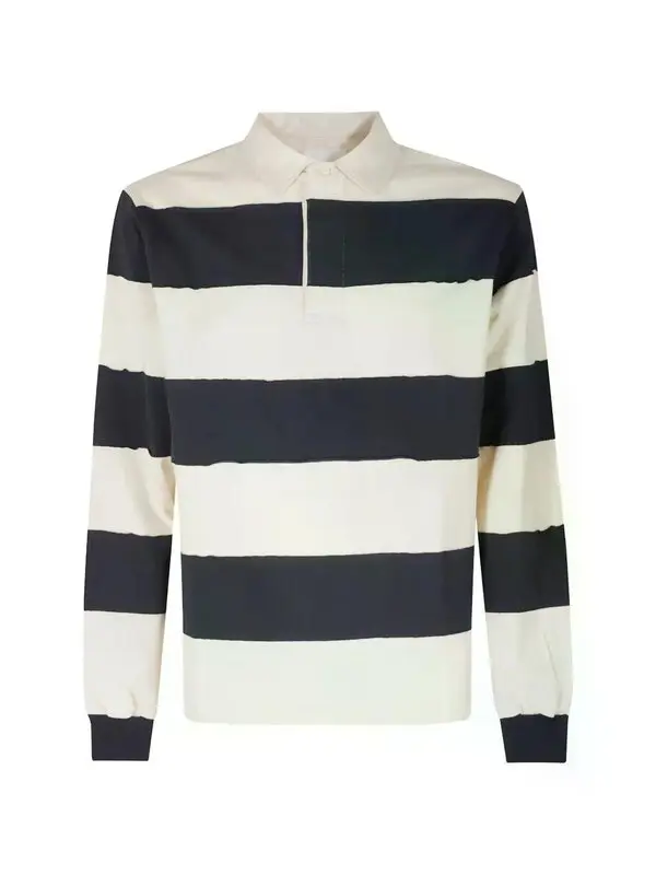 WOC Striped Long-sleeve Polo Shirt