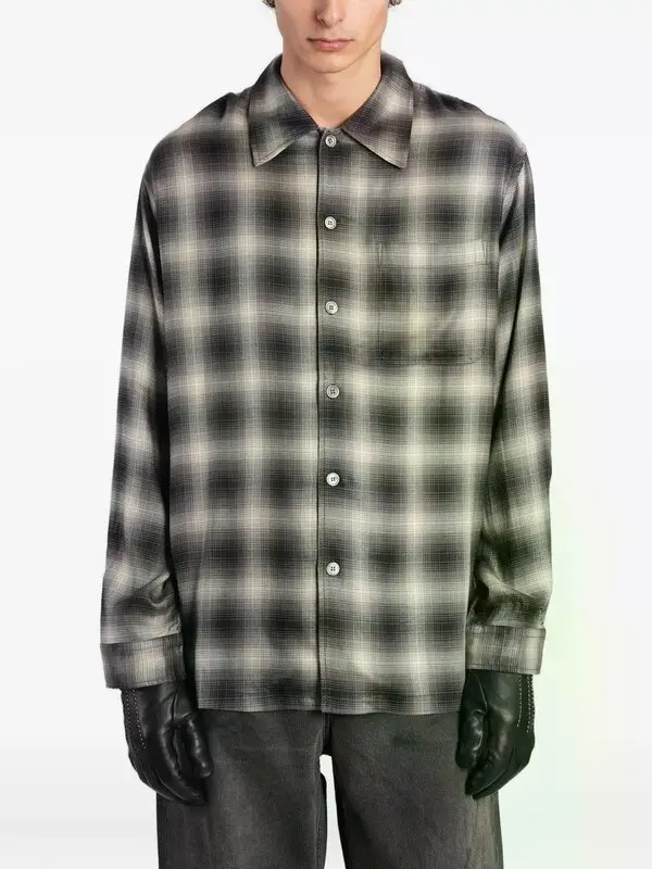 Our Legacy Every Shirt Taos Check Saloon Tencel - Black