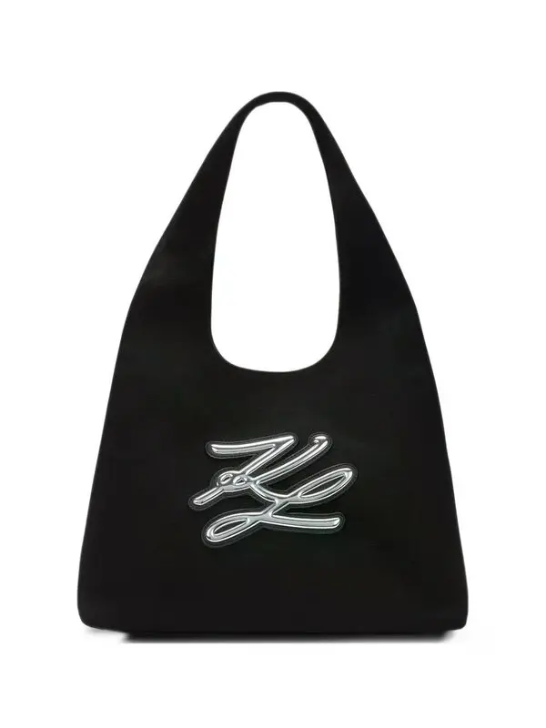 Karl Lagerfeld Medium K/autograph Logo-detail Shoulder Bag - Black