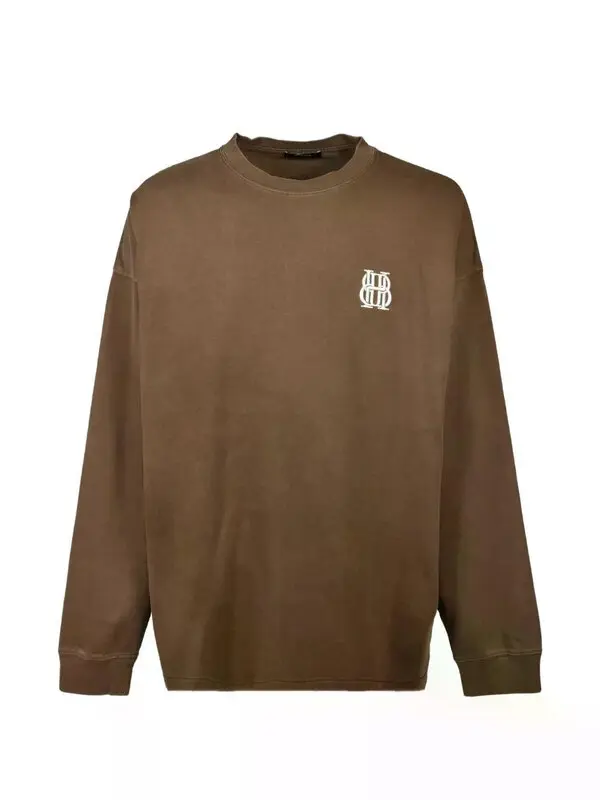 BREATH Logo-embroidered T-shirt - Brown