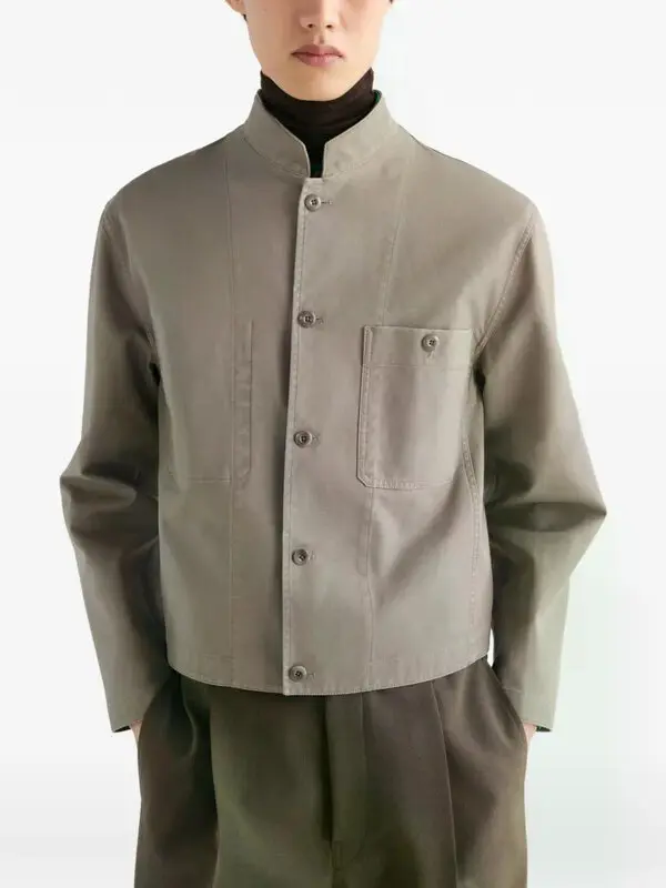 LEMAIRE Stand-collar Jacket In Heavy Cotton Twill