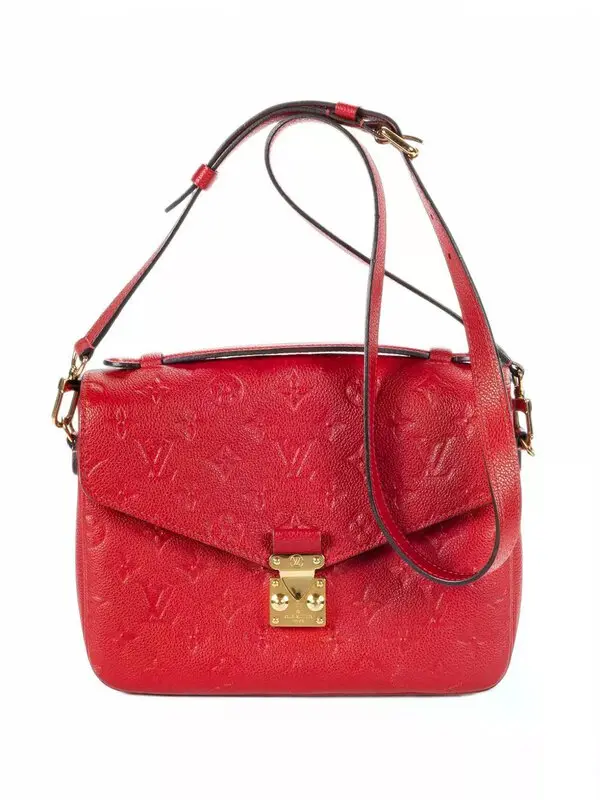 LOUIS VUITTON Pochette Metis Mm Monogram Empreinte Shoulder Bag - Red