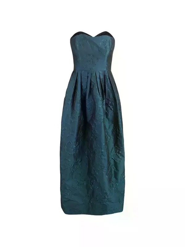 Ulla Johnson Katerina Floral-jacquard Strapless Dress - Blue