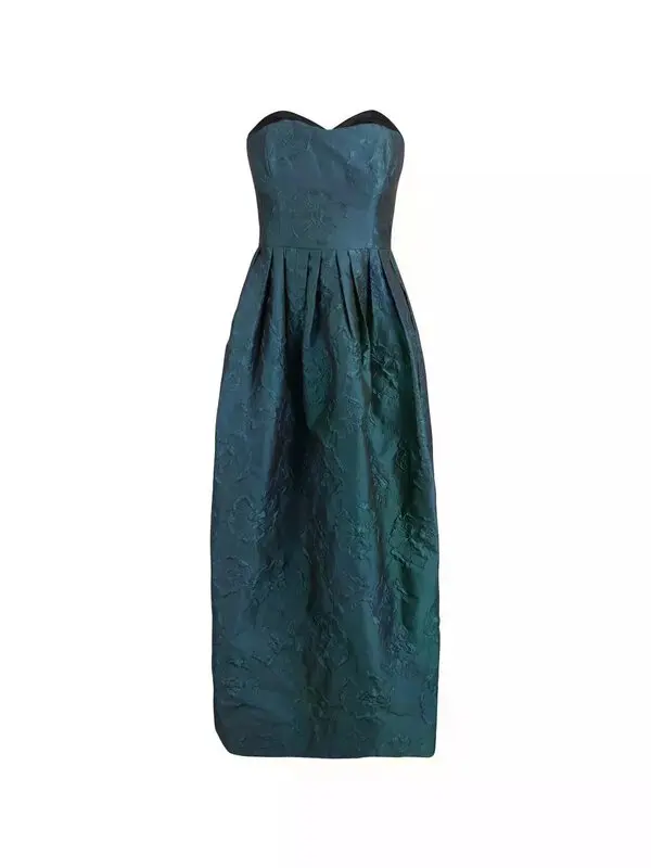 Ulla Johnson Katerina Floral-jacquard Strapless Dress - Blue