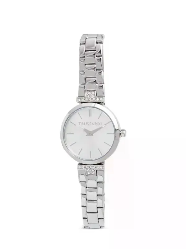 TRUSSARDI Crystal-embellished 30mm Watch - Silver