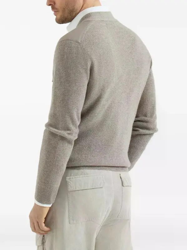 Brunello Cucinelli Cashmere Cardigan With Chest Pockets And Snap Buttons