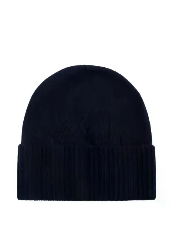 DONDUP Logo-embroidered Ribbed-trim Beanie Hat