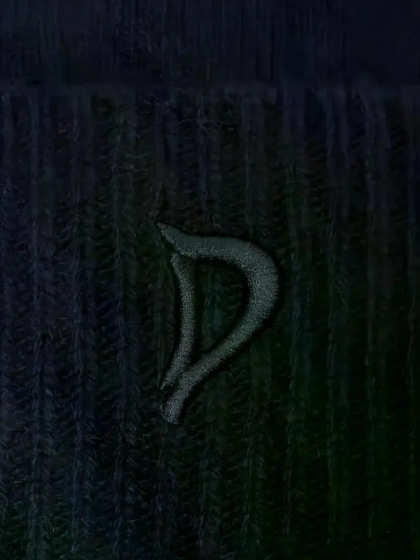 DONDUP Logo-embroidered Ribbed-trim Beanie Hat