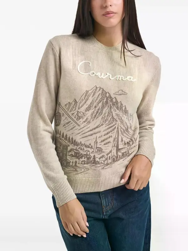 MC2 SAINT BARTH New Queen Graphic-print Sweater - Neutrals