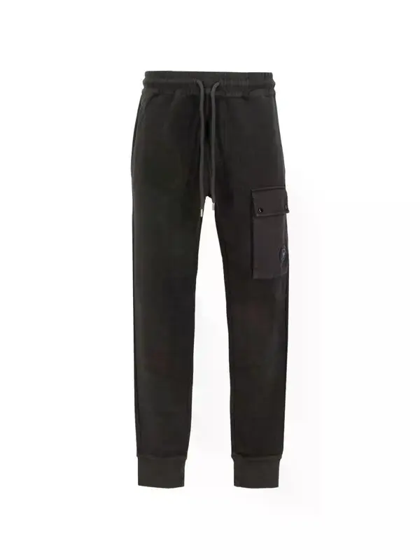 C.P. COMPANY Fleece Cargo Pants - Black