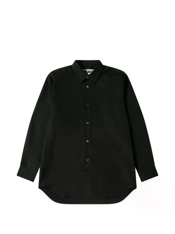 Comme Des Garçons Logo-print Cotton Shirt - Black