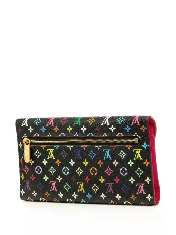 LOUIS VUITTON 2011 Takashi Murakami Monogram Multicolore Eugenie Wallet Long Wallets - Black
