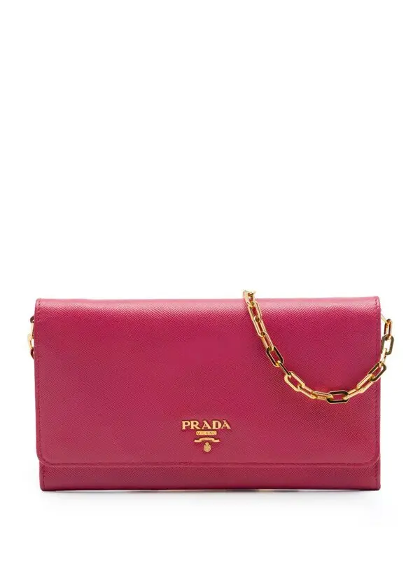 Prada 2013-2026 Saffiano Wallet On Chain Crossbody Bag