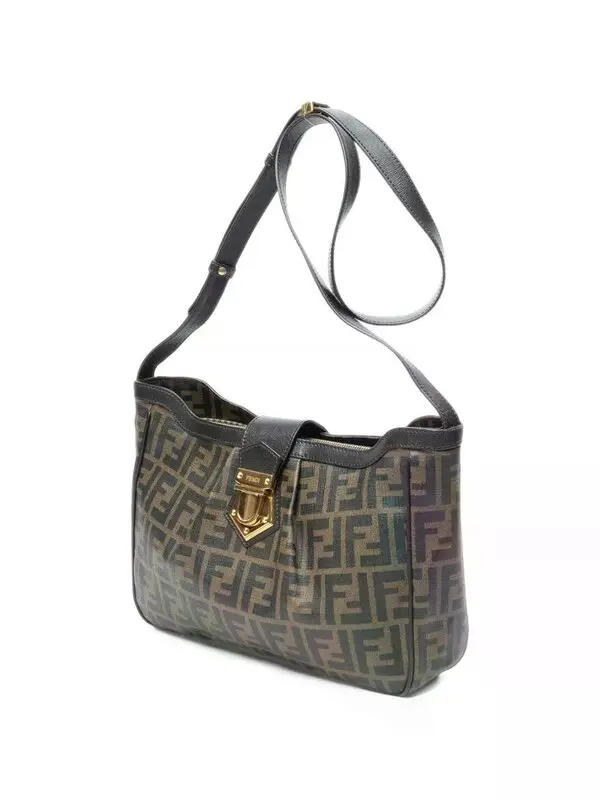 Fendi Zucca Buckle Zip-fastening Cross Body Bag