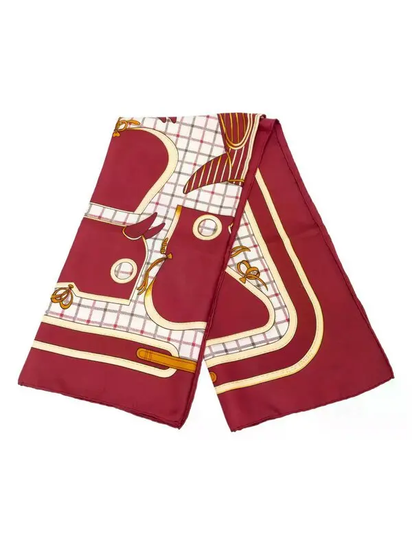 Hermès 20th Century Camails Silk Scarf Scarves - Red