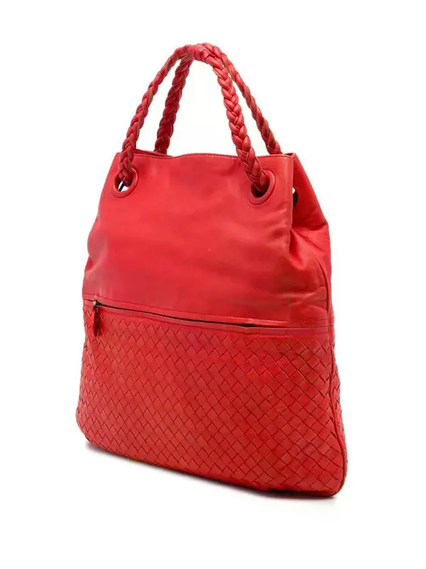 Bottega Veneta 2012-2026 Nappa Intrecciato Julie Tote Bag - Red