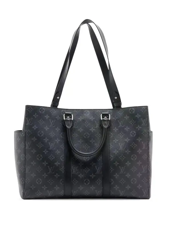 LOUIS VUITTON 2021-2026 Monogram Eclipse Sac Plat 24h Tote Bag