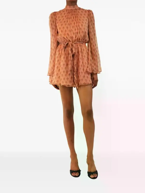 Zimmermann Floral-print Playsuit - Pink