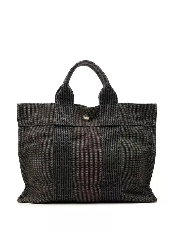Hermès 1990-2010 Canvas Herline Pm Tote Bag - Grey