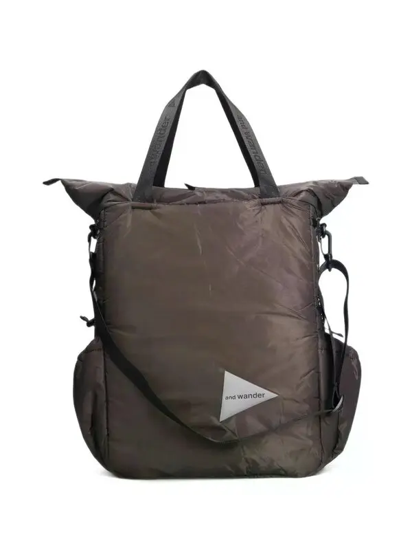 AND WANDER Logo-print Tote Bag