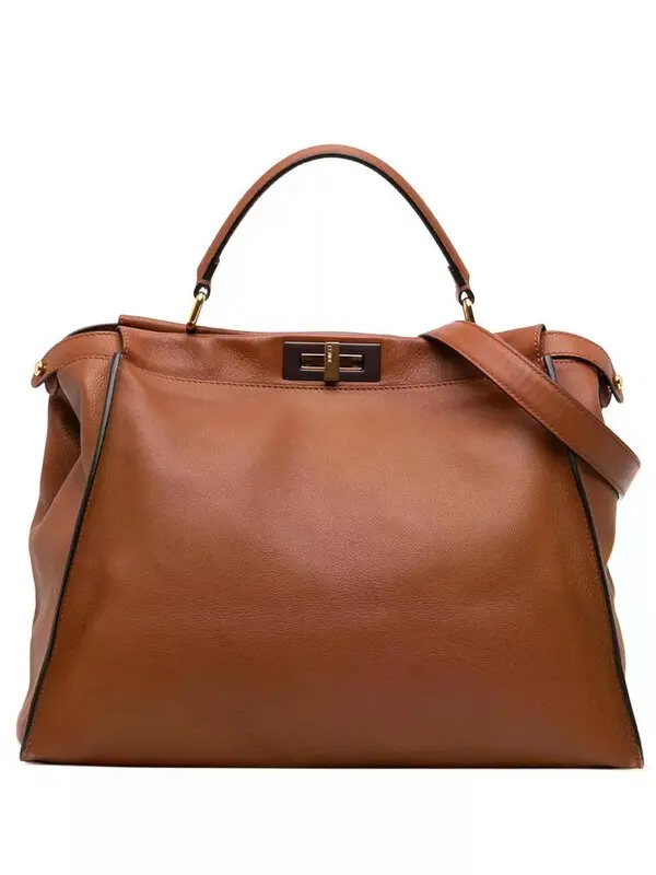 Fendi 2010-2026 Large Leather Peekaboo Iconic Satchel