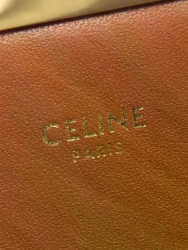 Celine 2010-2026 Triomphe Coated Canvas Claude Chain Shoulder Bag