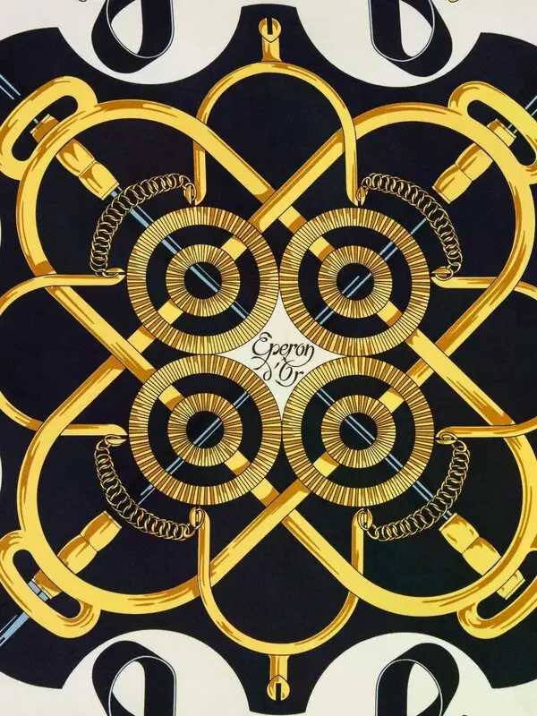 Hermès Eperon D'or Scarf - White