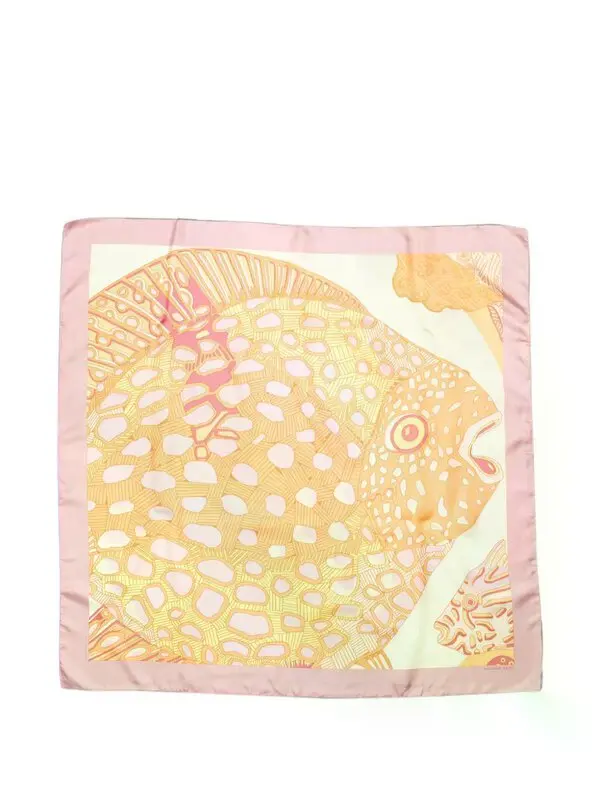 Hermès Grands Fonds Silk Scarf - Pink