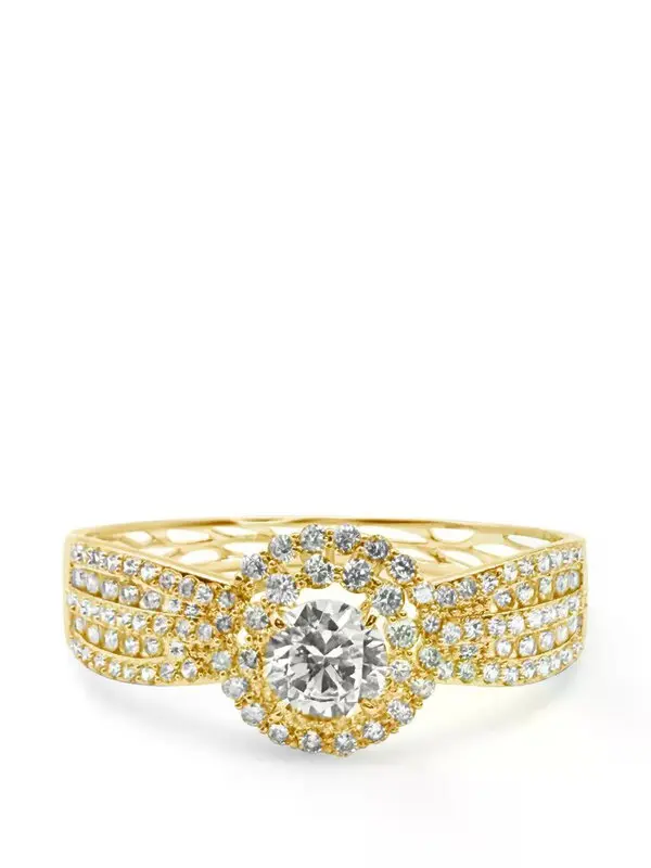 HZMER JEWELLERY Sitara Crystal-embellished Cuff Bracelet - Gold
