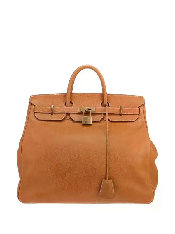Hermès 1991 Haut Leather Tote Bag - Neutrals