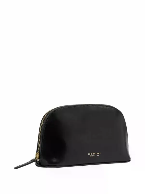 THE BRIDGE Leather Make-up Bag - Black