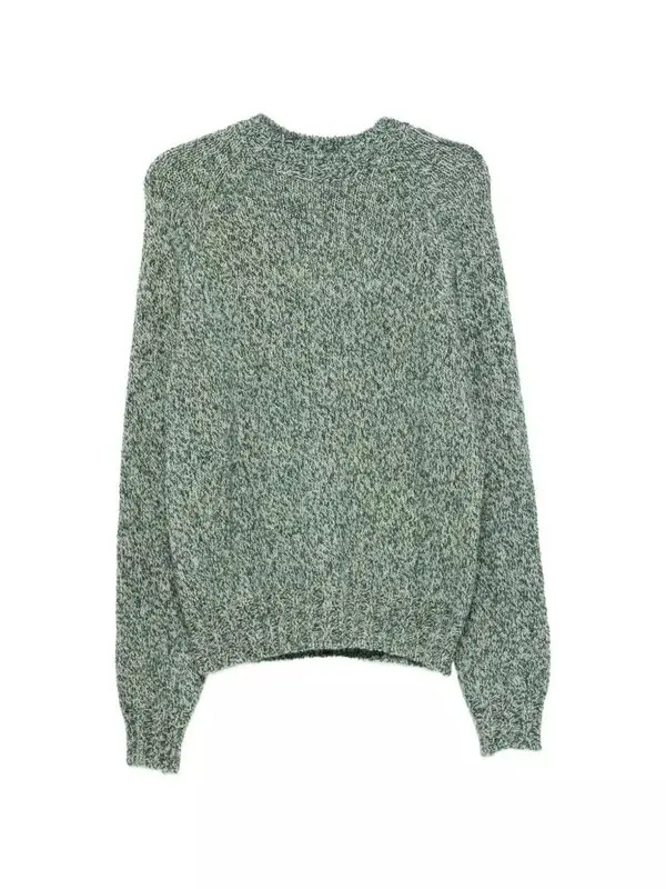 BALLANTYNE Marl-knit Raglan-sleeve Sweater - Green