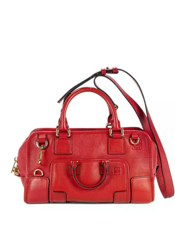 Loewe Amazona Multiplication Leather Tote Bag - Red