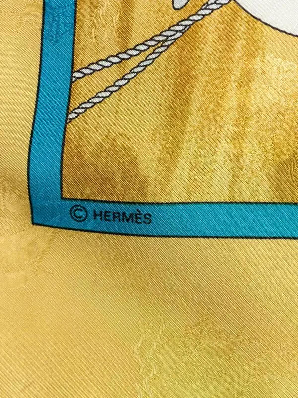 Hermès Boat-motif Silk Scarf