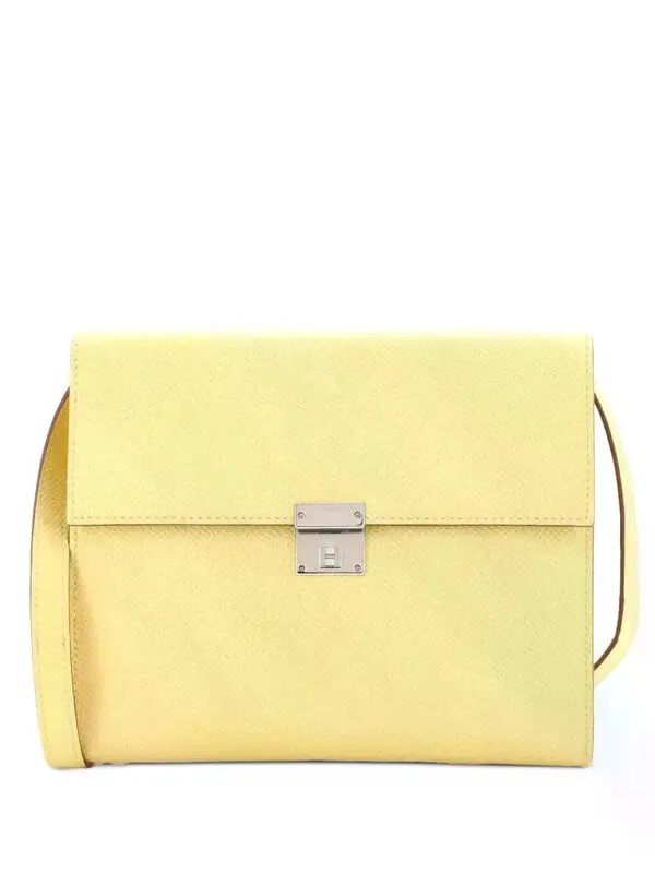 Hermès Clic Wallet On Strap Verso Epsom 16 Crossbody Bag - Yellow